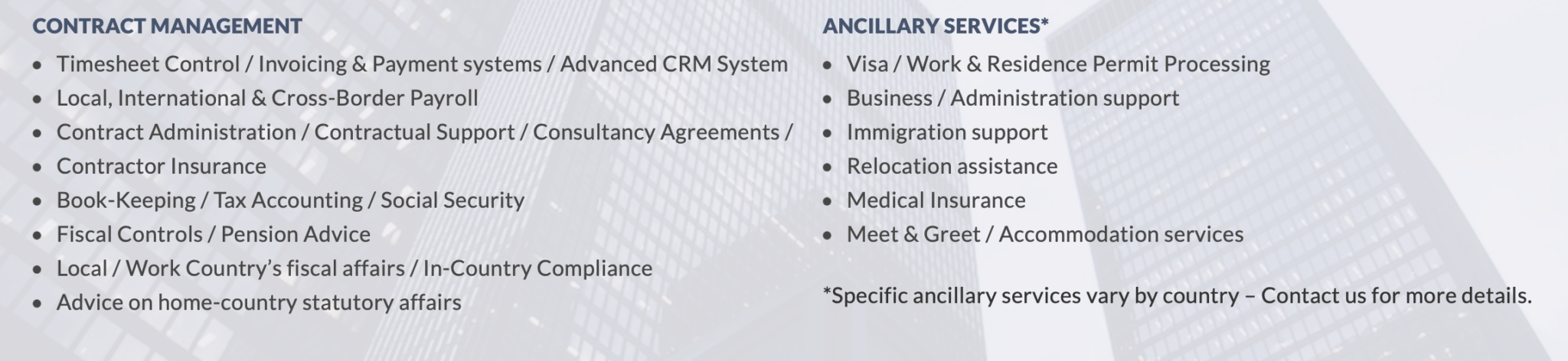 Services - EXP International Systems